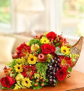 Fresh Flower Cornucopia – The Village Greenery Florist